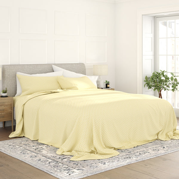 Honeycomb Pattern 4-Piece Sheet Set – Comfort Canopy